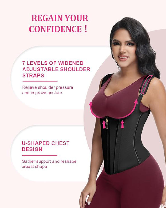 SHAPSHE Waist Trainer for Women Body Shaper Corset Vest Tank Top with ...