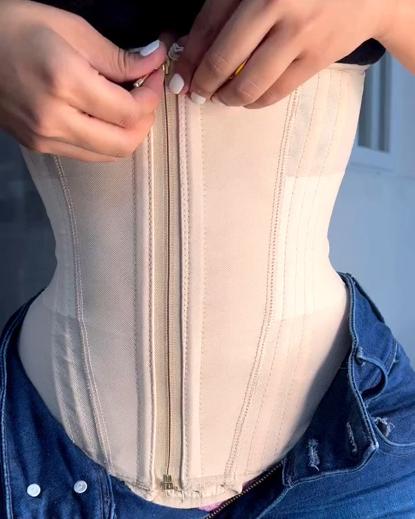 SHAPSHE Waist Trainer Zip & Breasted Body Shaper Tank Top Waist Trainer